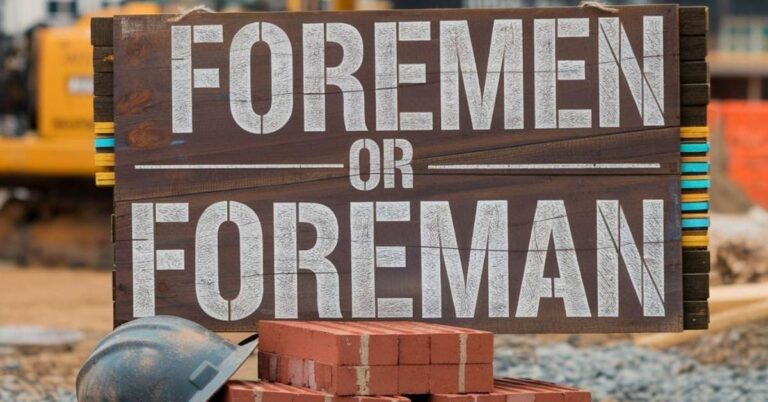 Foremen or Foreman: What’s the Difference